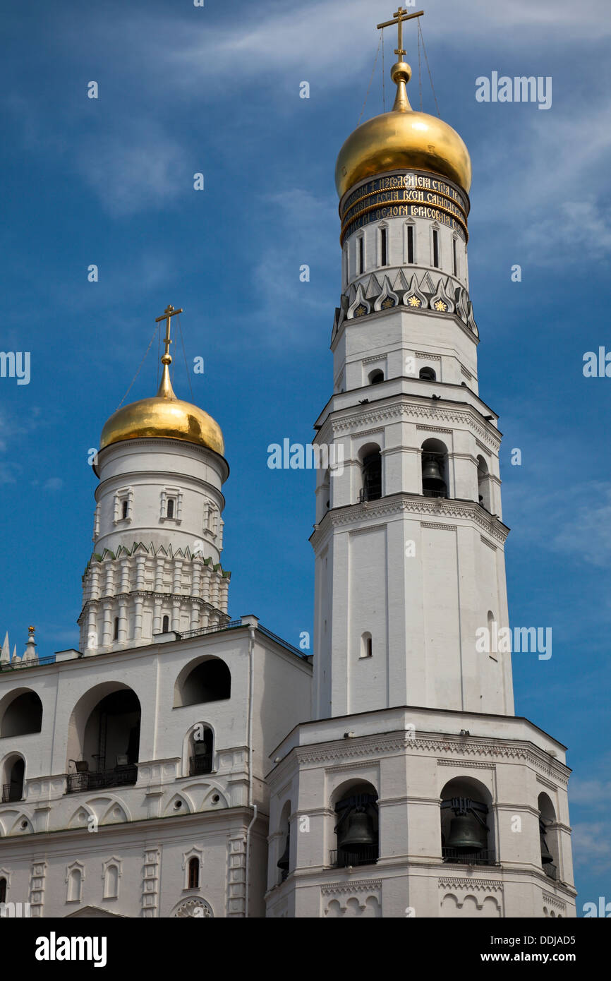 The Ivan the Great Bell-Tower complex of Moscow Kremlin, Russia Stock ...