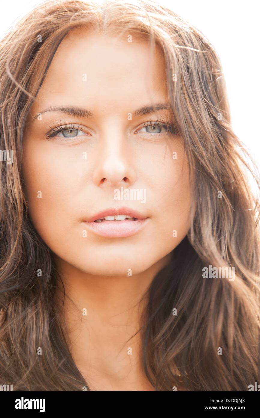 beautiful woman with long hair Stock Photo - Alamy