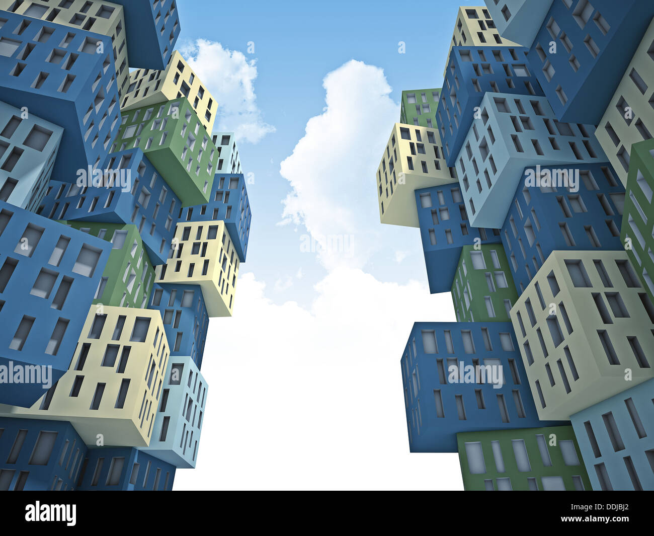 3d image of abstract building Stock Photo - Alamy