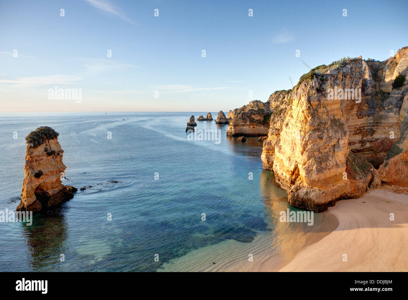 Portugal, View of coast at beach Stock Photo - Alamy