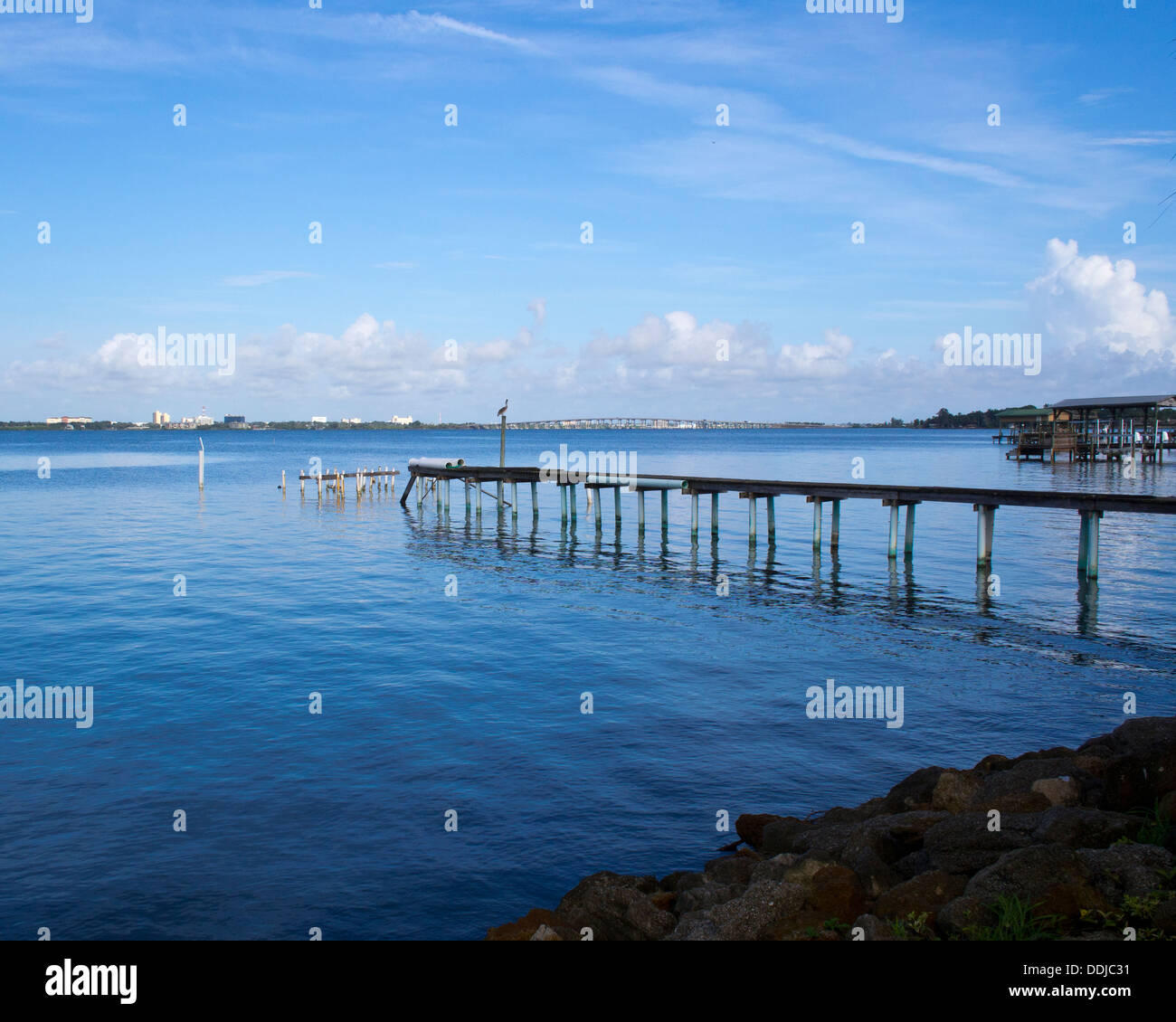Florida melbourne beach pier fishing hi-res stock photography and ...