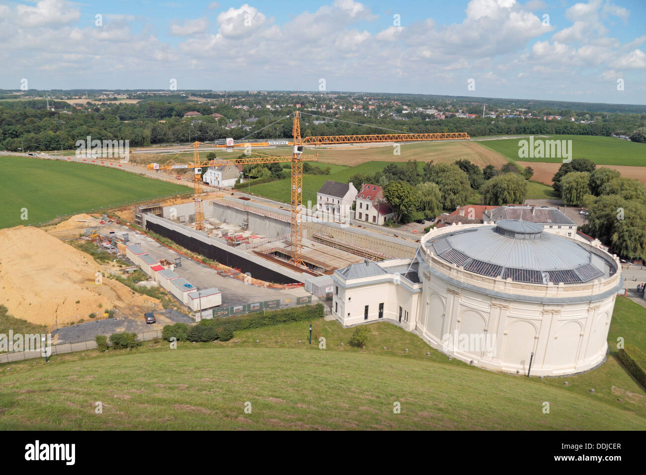 The ongoing construction of the new Waterloo Memorial visitors ...