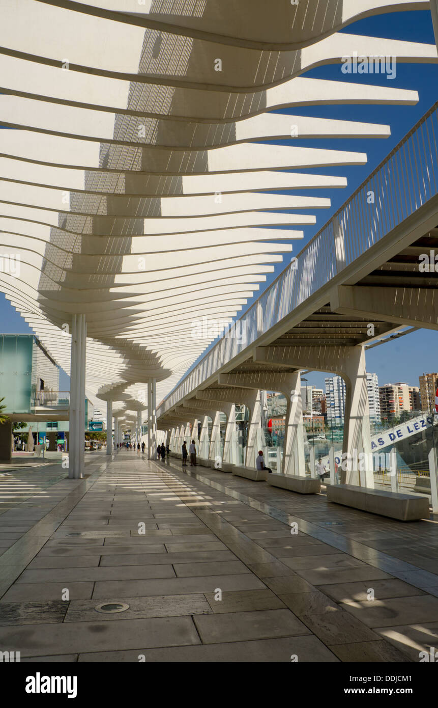 Modern Marina and waterfront promenade in Malaga named “The Palm Garden ...