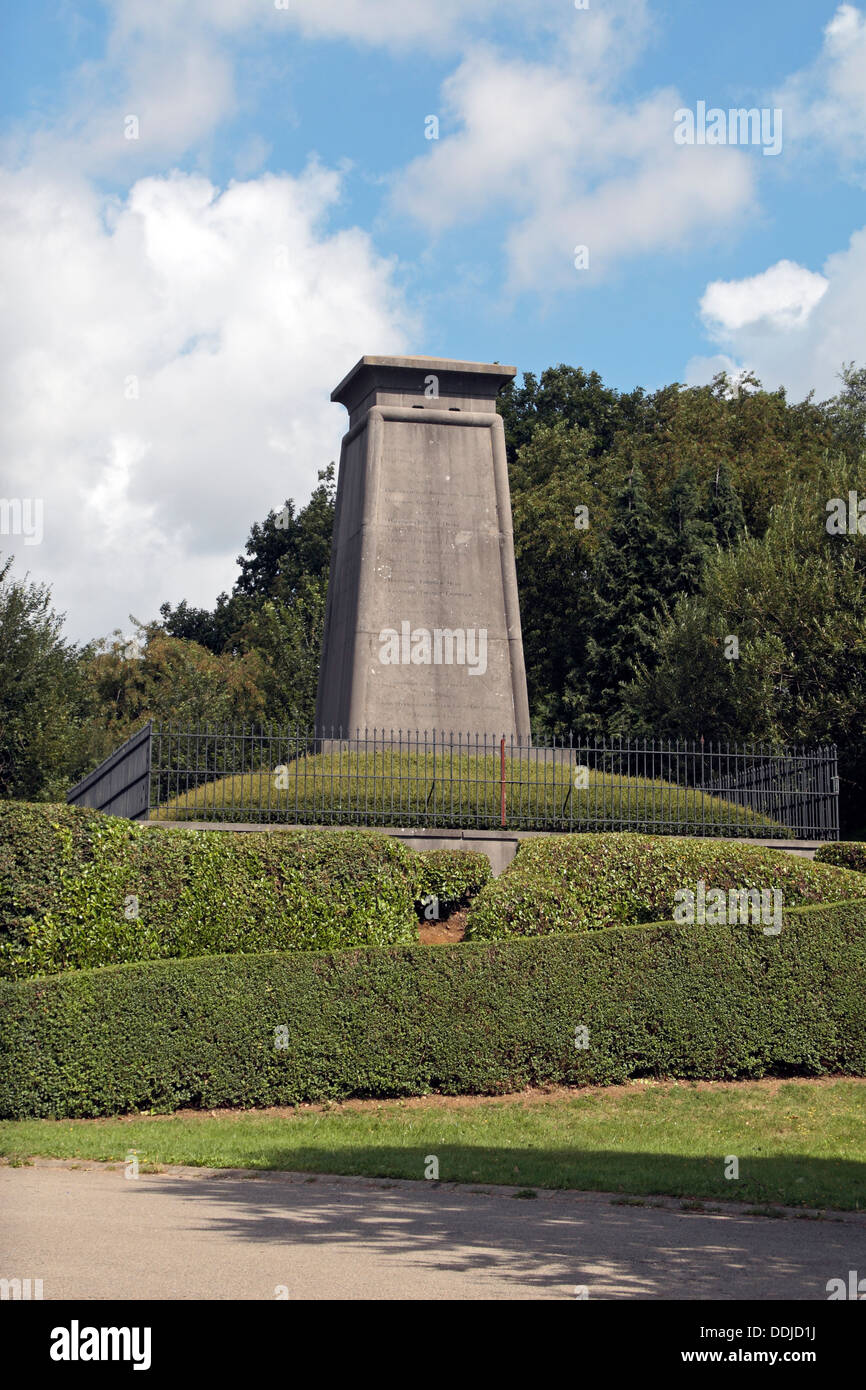 The Hannover Monument on the Battle of Waterloo Battlefield near Mont ...