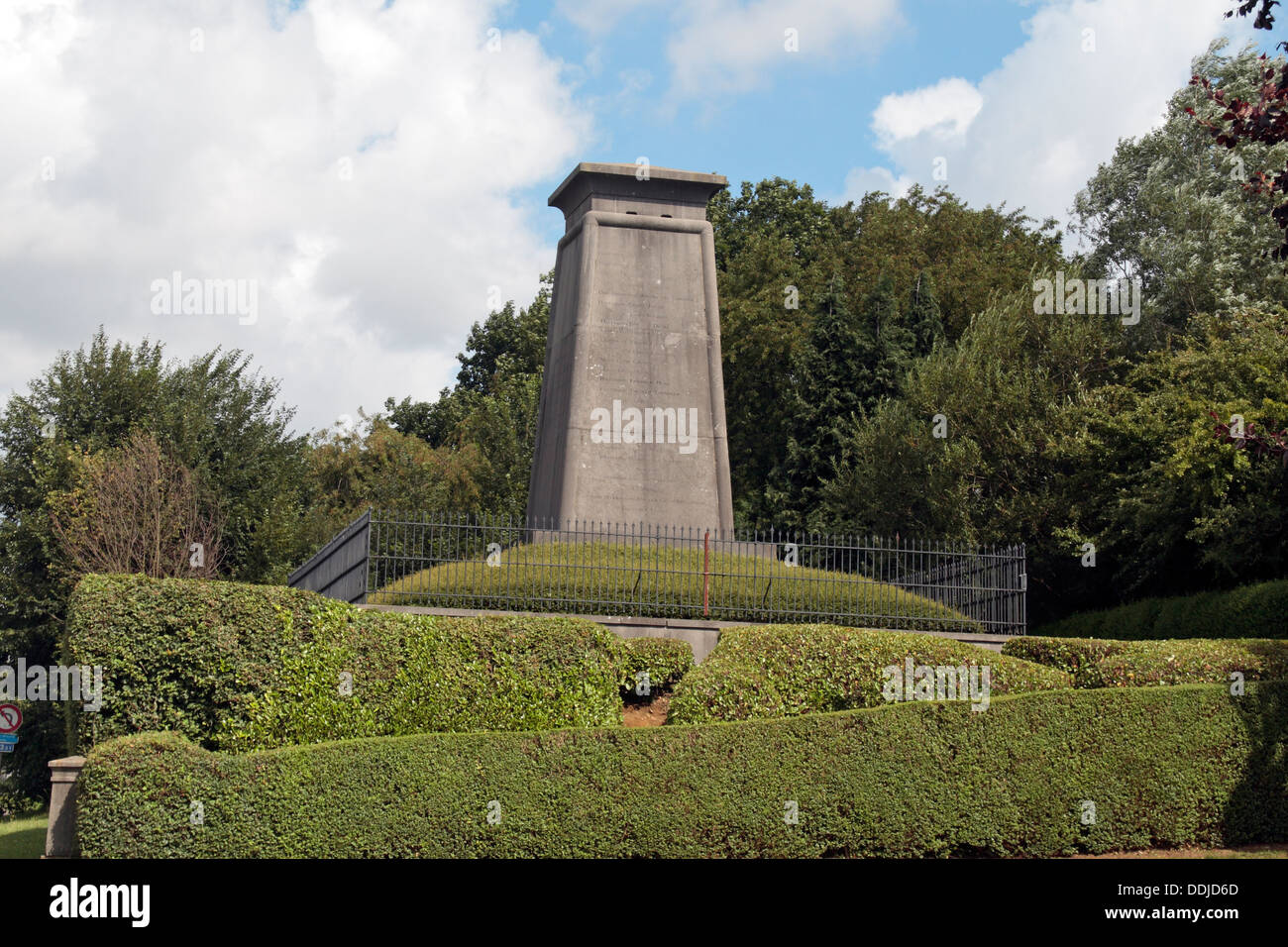 The Hannover Monument on the Battle of Waterloo Battlefield near Mont ...