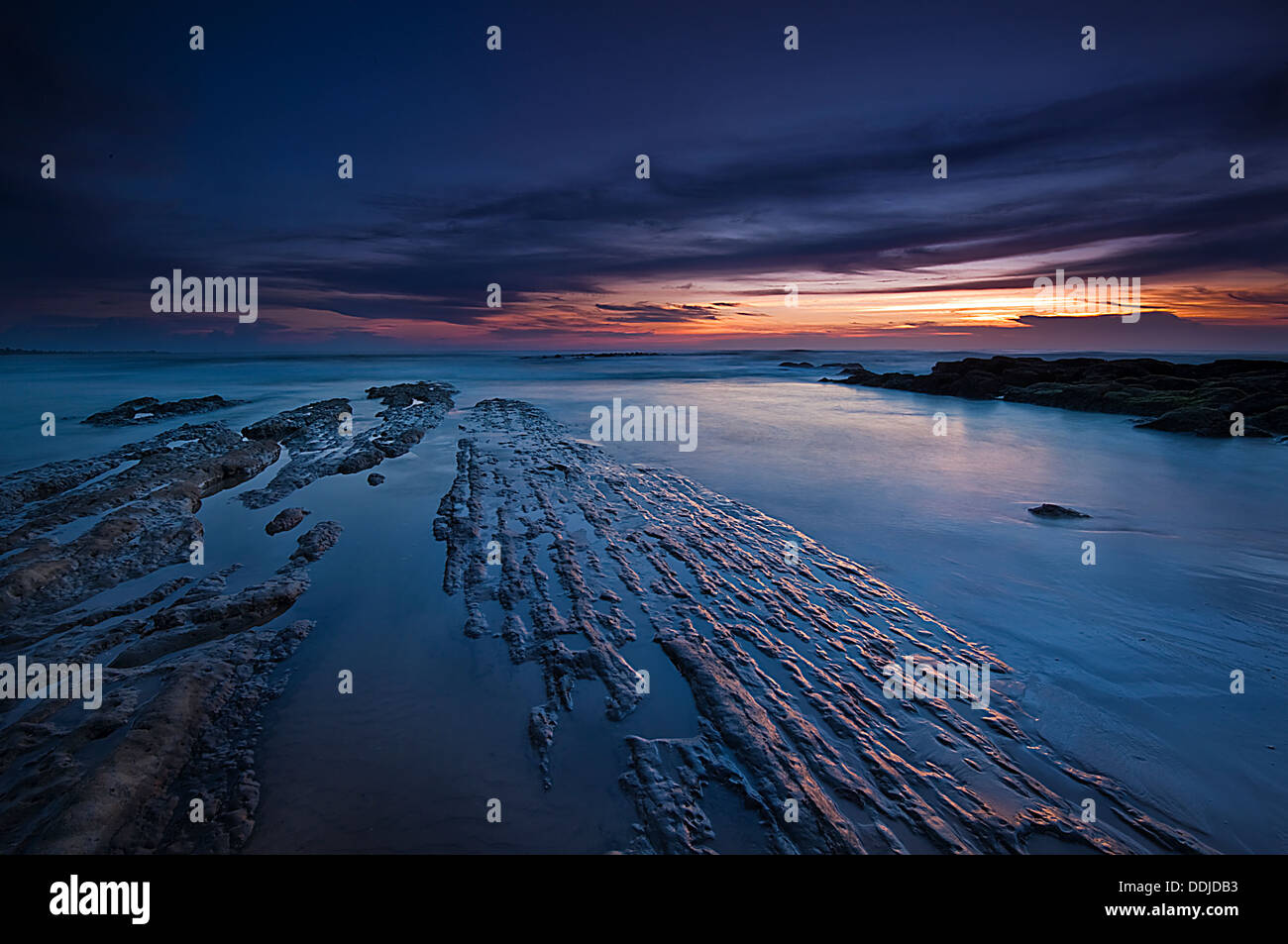 Golden Hour at Miri Beach Stock Photo - Alamy