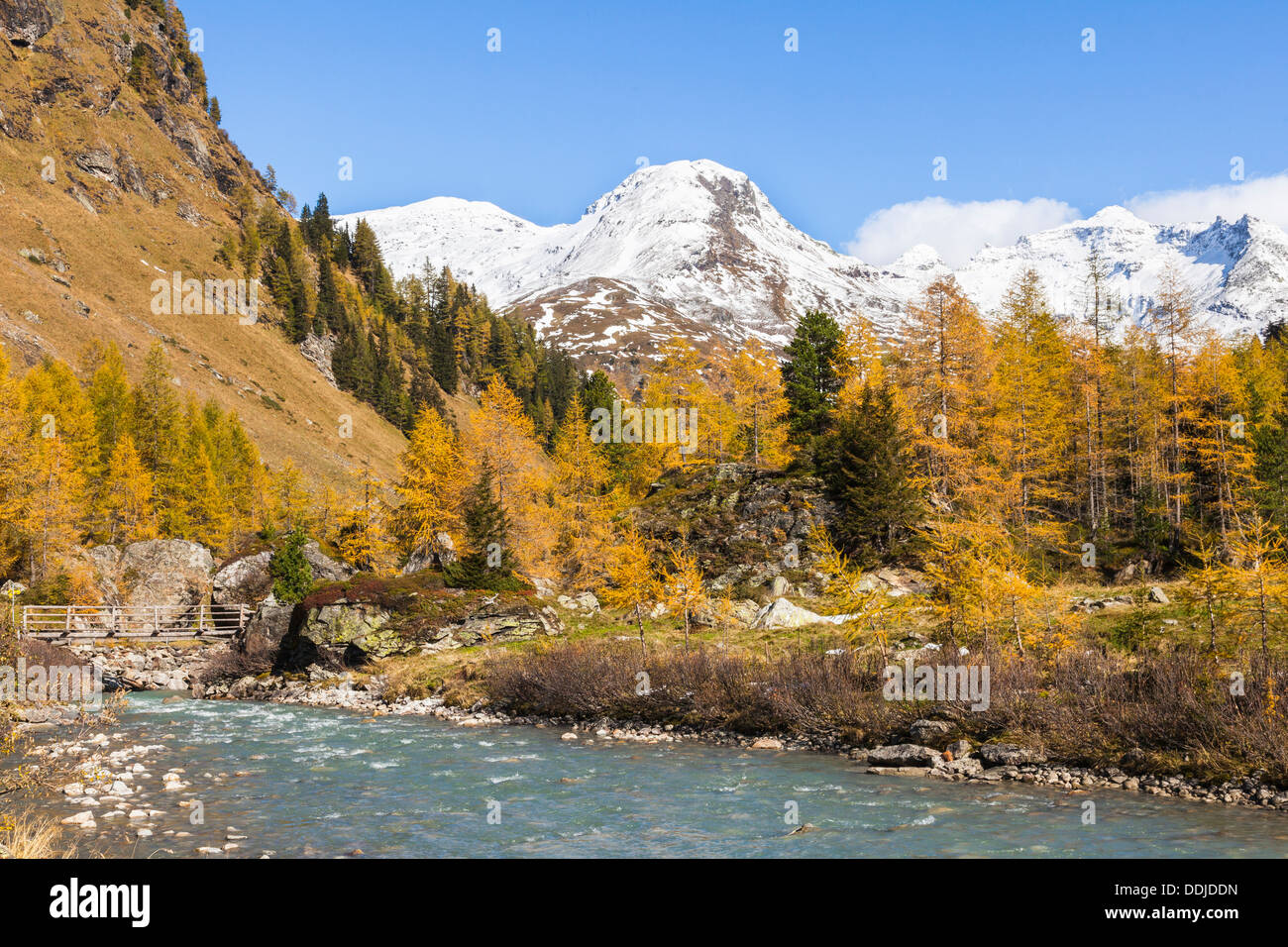 River running through alp landscape scenery Stock Photo - Alamy