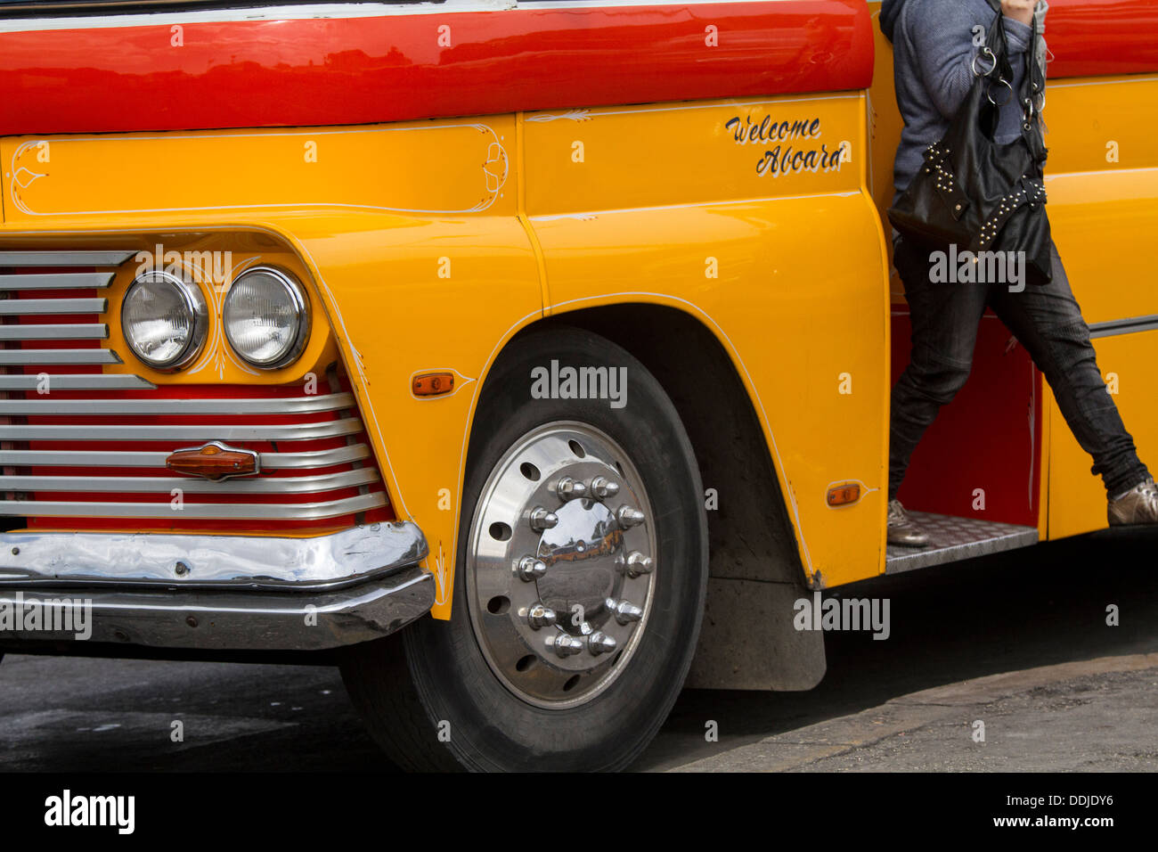 Valletta bus station, Malta Stock Photo - Alamy