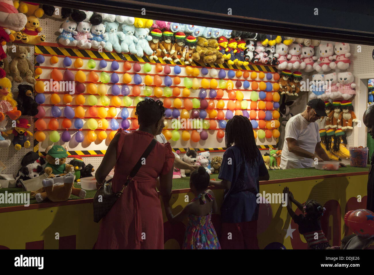 Pop a balloon and win a prize. Arcade, Coney Island, Brooklyn, NY Stock ...