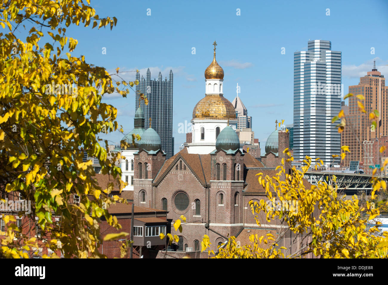 SAINT JOHN THE BAPTIST UKRAINIAN CHURCH SOUTH SIDE PITTSBURGH SKYLINE ...