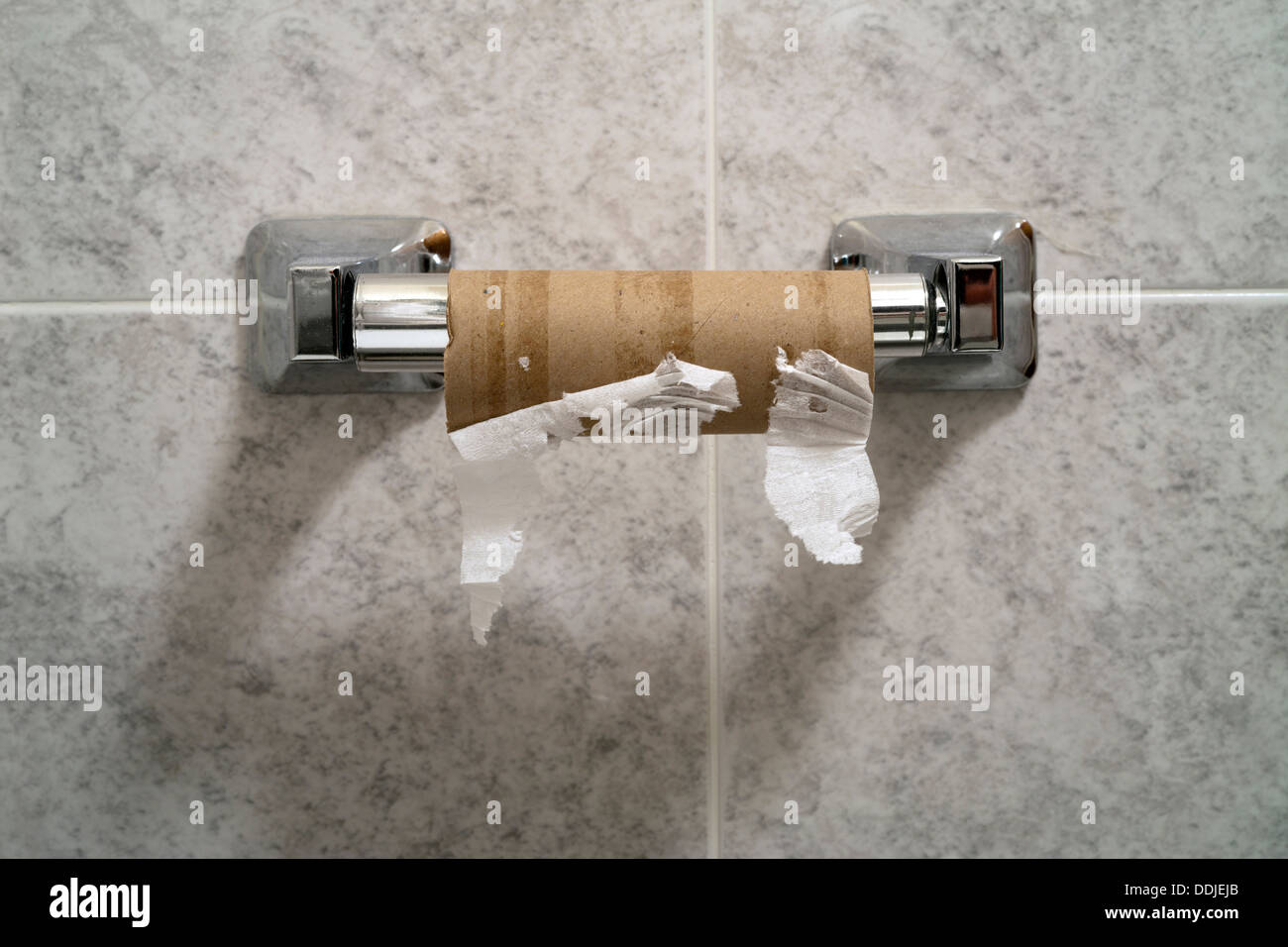 EMPTY TOILET PAPER ROLL HOLDER Stock Photo - Alamy