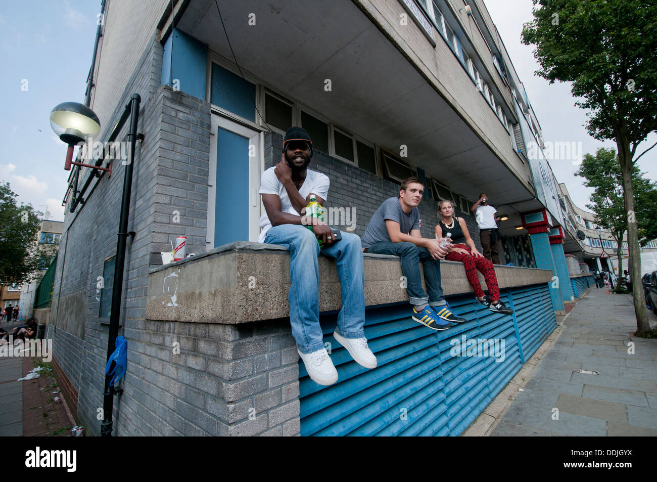 Council Housing Estate in West London with young people Stock Photo - Alamy