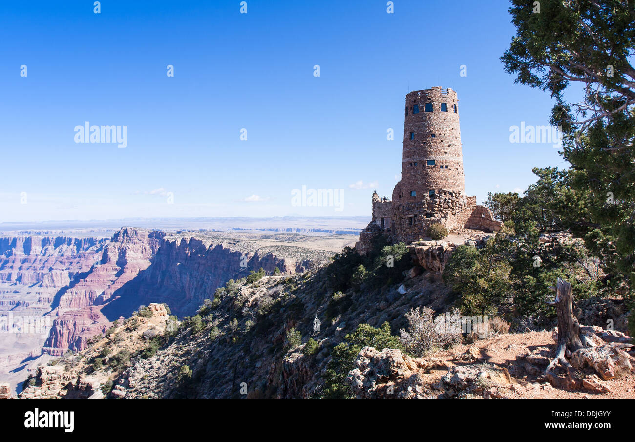 The Watchtower at the Grand Canyon is a replica of Indian watchtowers ...