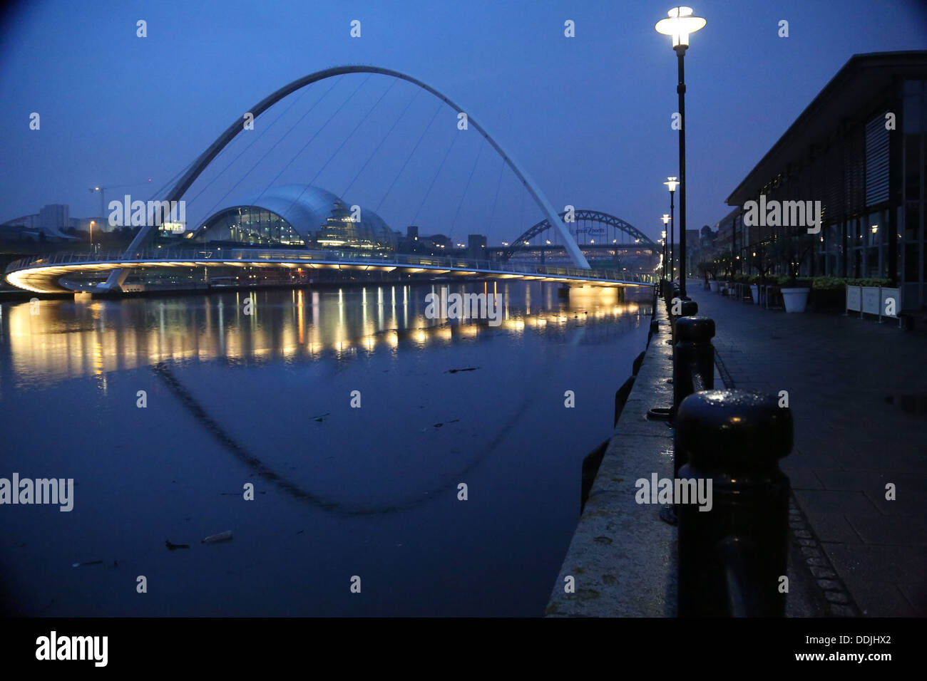 Newcastle Bridge, Tyne Bridge and The Opera House in Newcastle, England ...