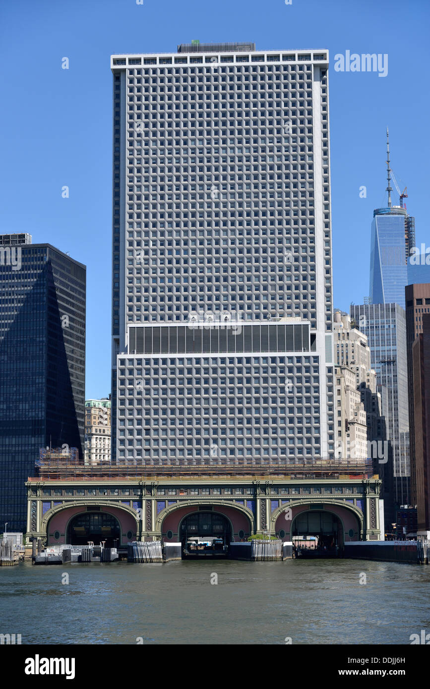 New York Plaza and Battery Maritime Building, Lower Manhattan, New York ...