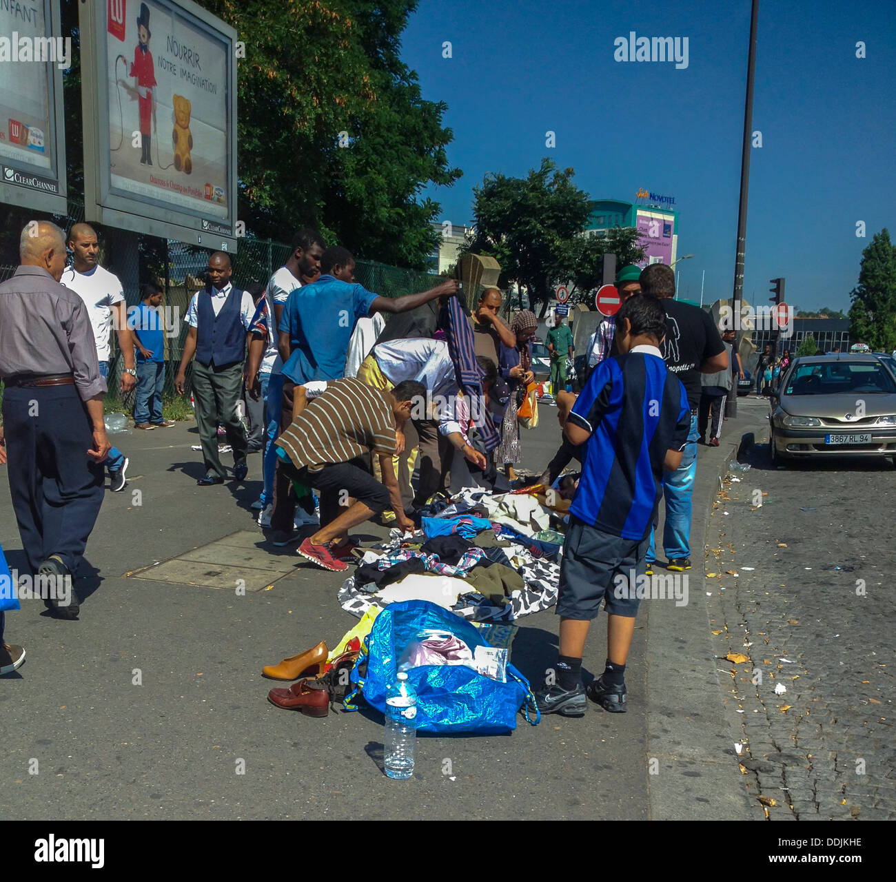 Paris, France, Street Scenes in 20th District, paris immigrants market ...