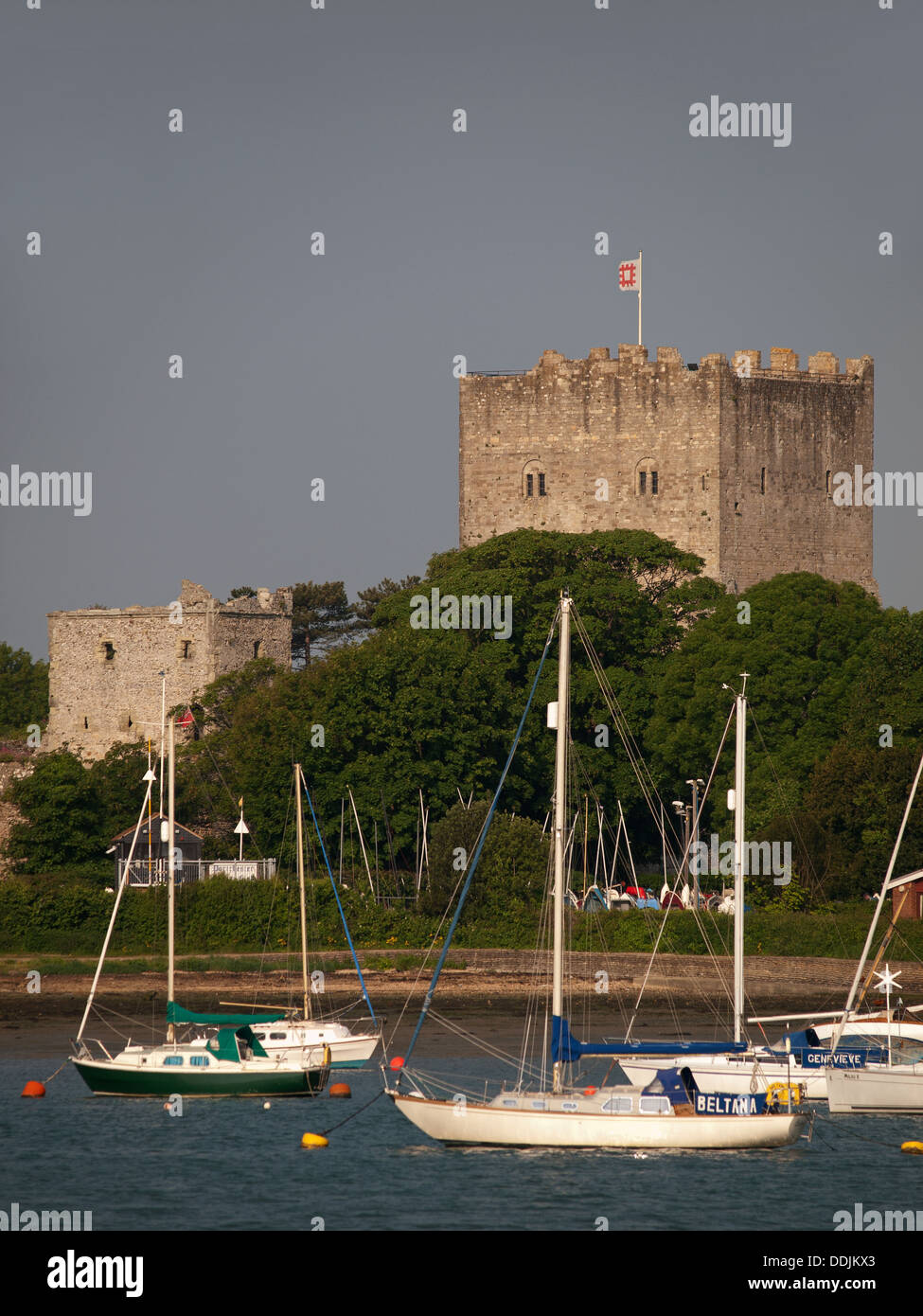 Portchester Castle Hampshire England UK Stock Photo - Alamy