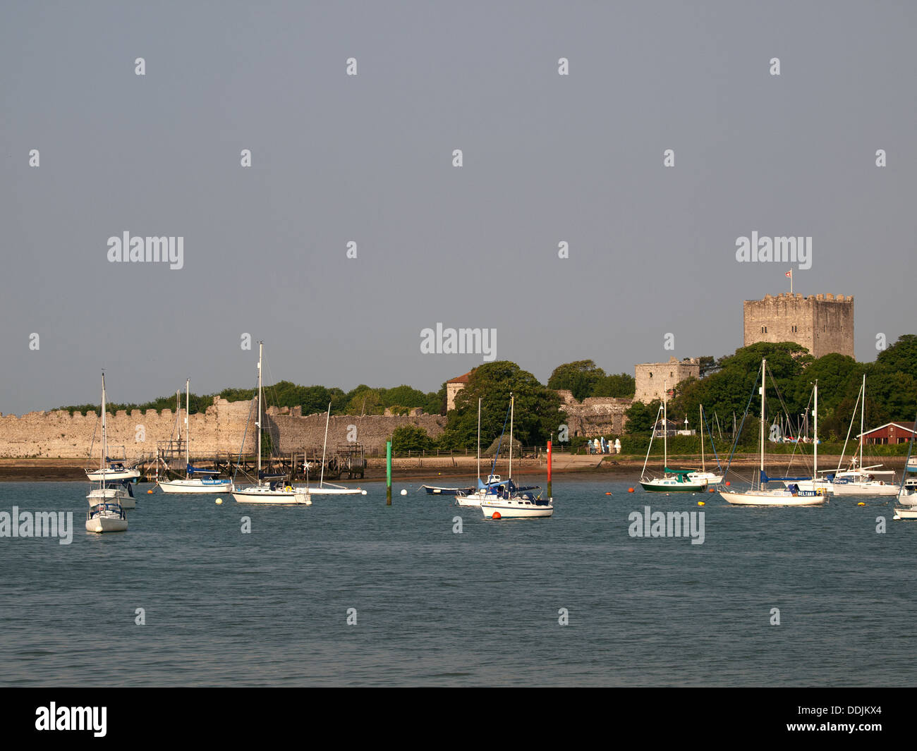 Portchester Castle Hampshire England UK Stock Photo - Alamy