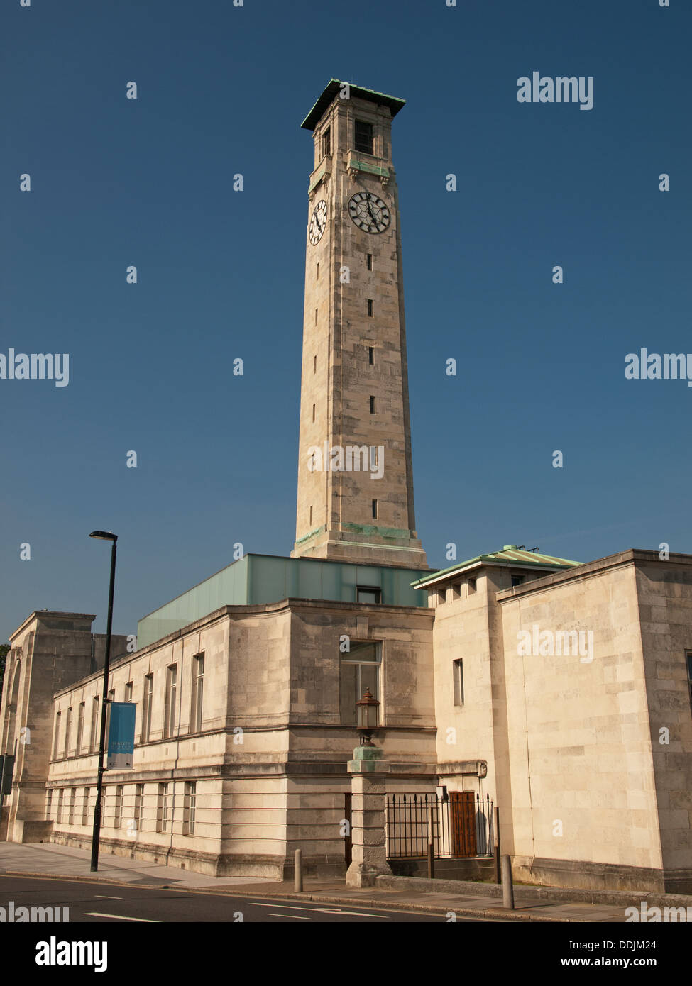 West wing and clock tower Civic Centre Southampton Hampshire England UK ...