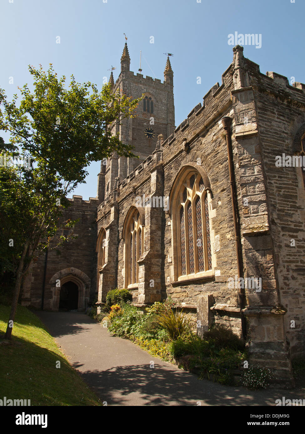 St Fimbarrus Church Fowey Cornwall England UK Stock Photo - Alamy