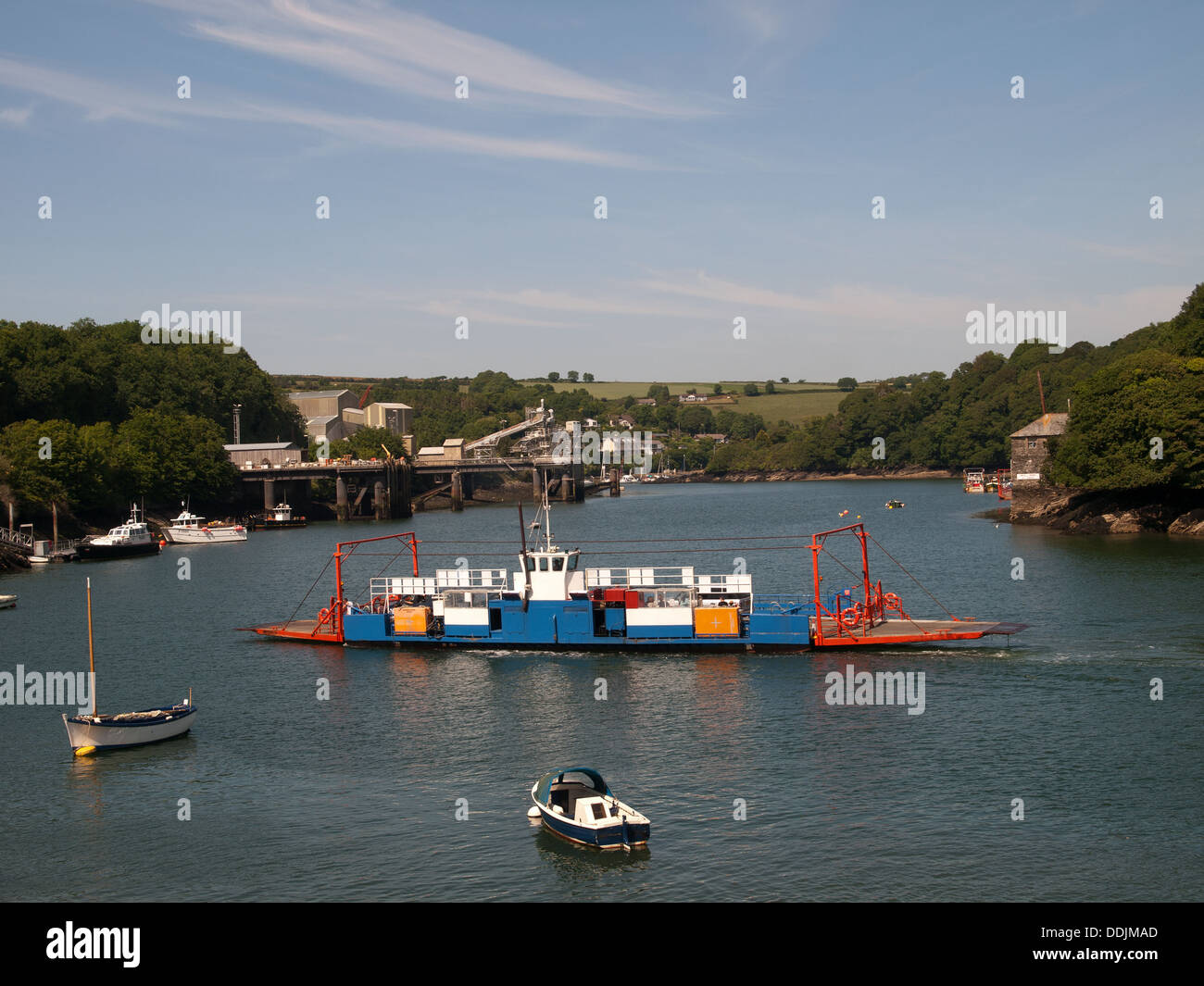 Fowey car ferry Cornwall England UK Stock Photo - Alamy