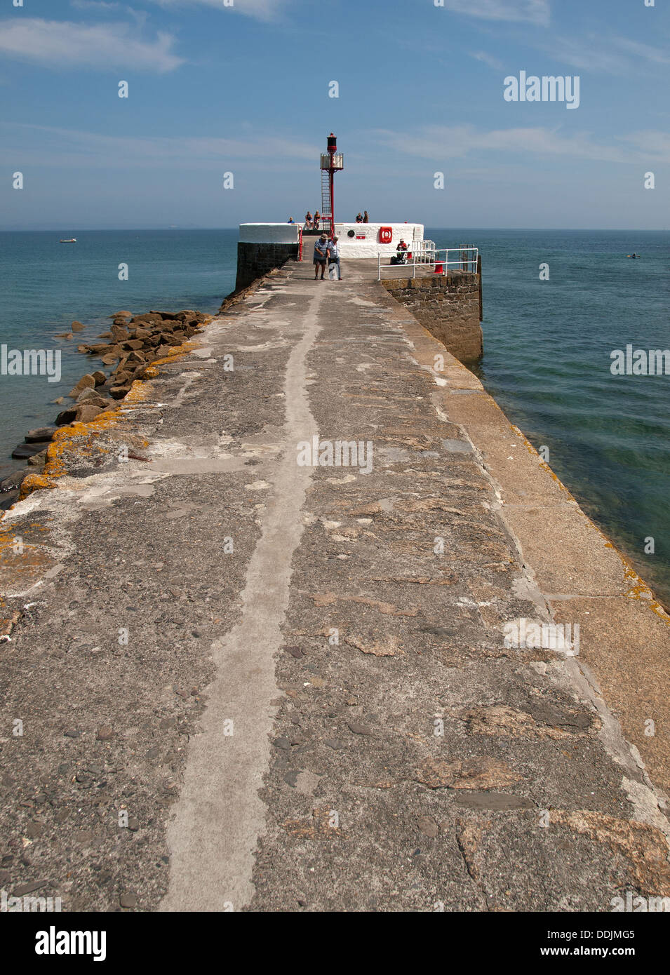 Banjo pier Looe Cornwall England UK Stock Photo - Alamy