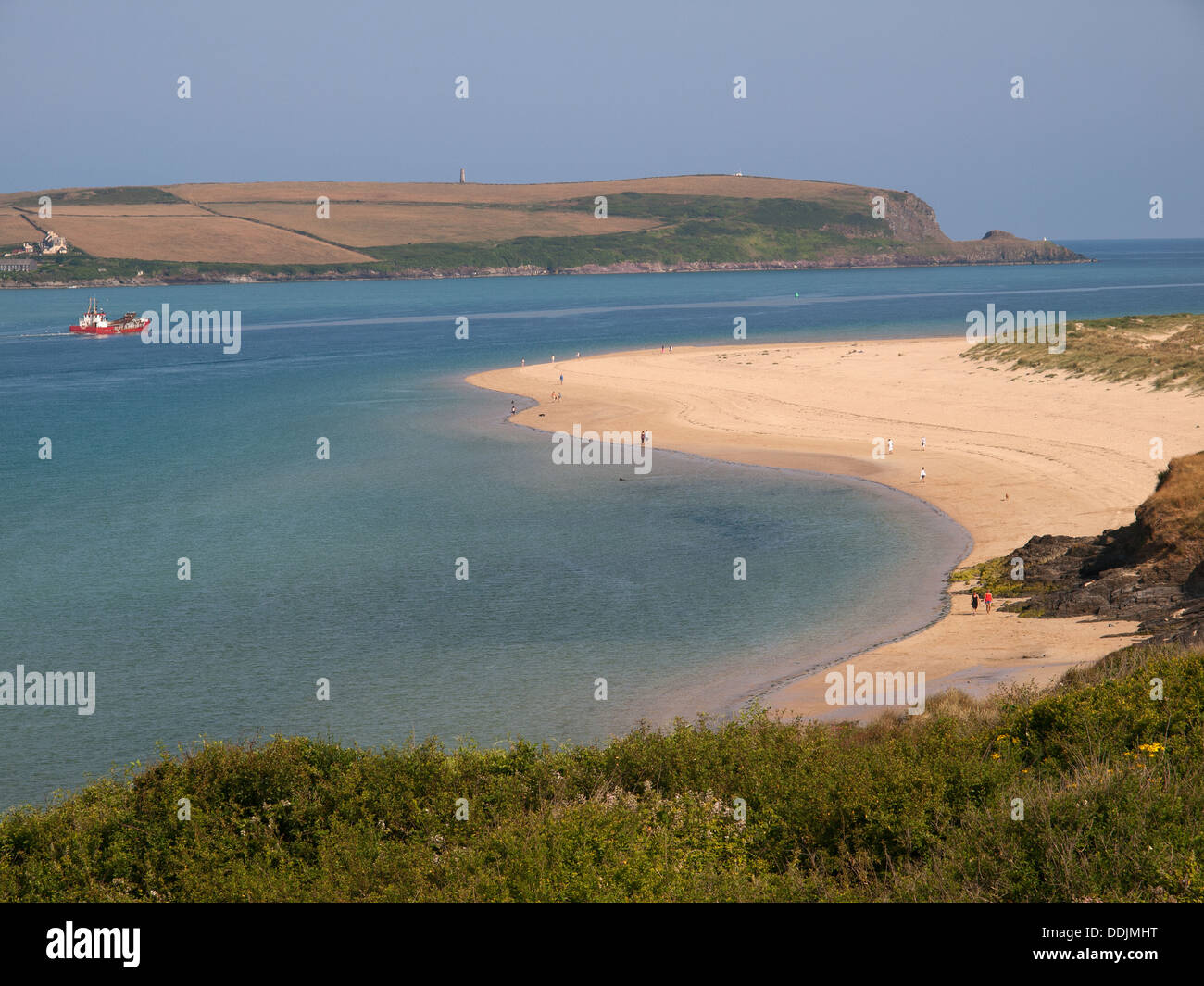 View from Rock of the Camel estuary Padstow Cornwall England UK Stock ...