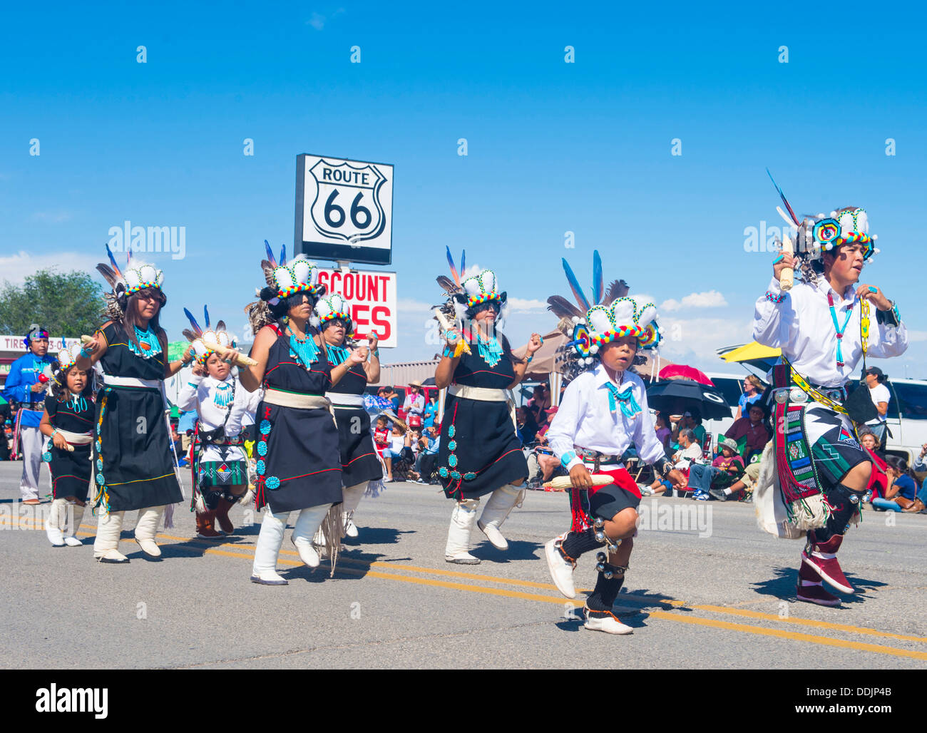 Native Americans with traditional costume participates at the 92 annual ...