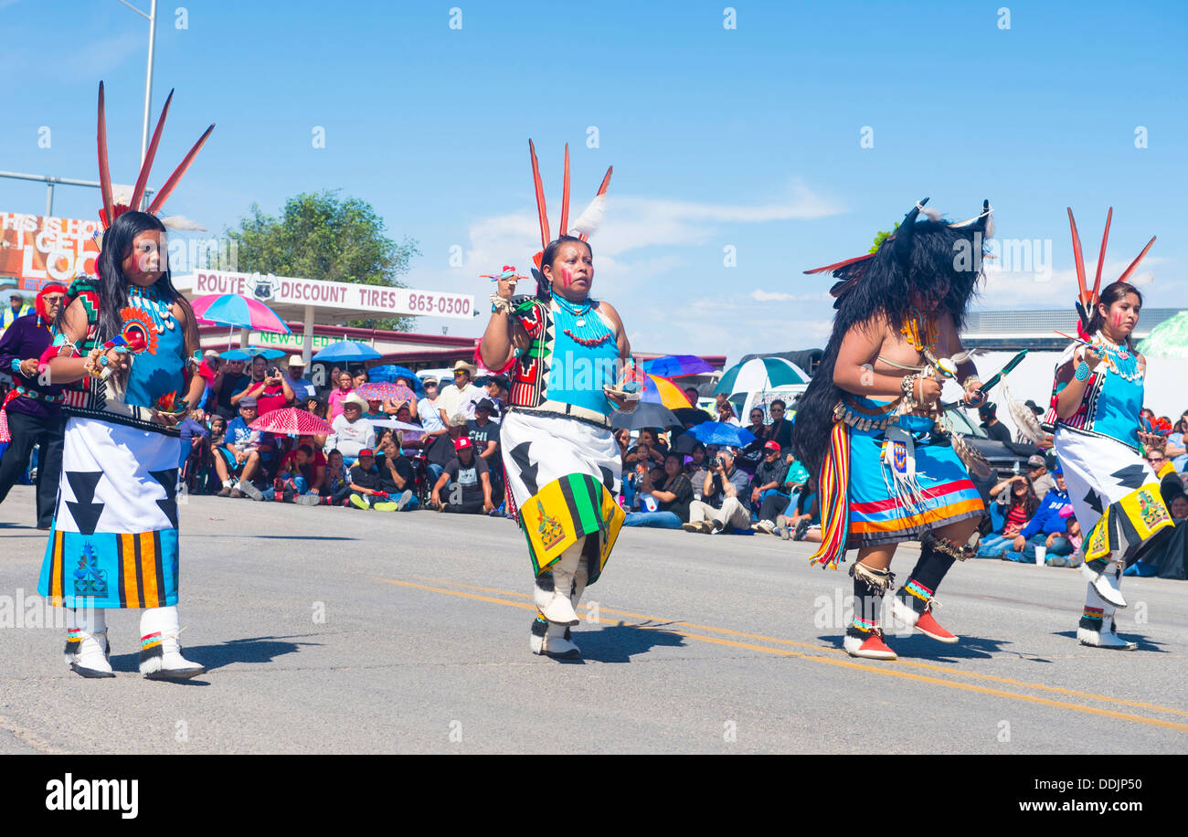 Native Americans with traditional costume participates at the 92 annual ...