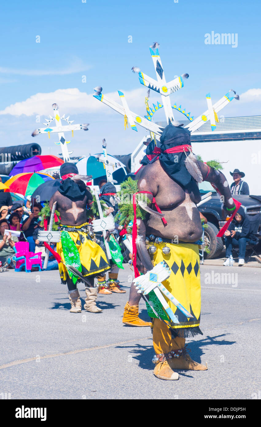 Apache dancers with traditional costume participates at the 92 annual ...