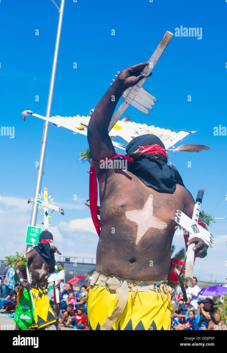 Apache dancers with traditional costume participates at the 92 annual ...