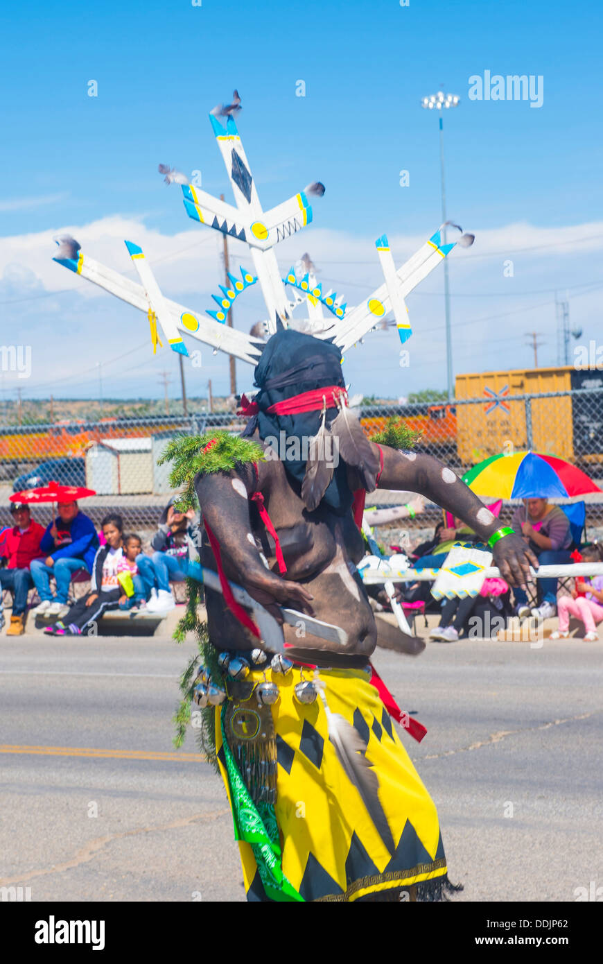 Apache dancer with traditional costume participates at the 92 annual ...