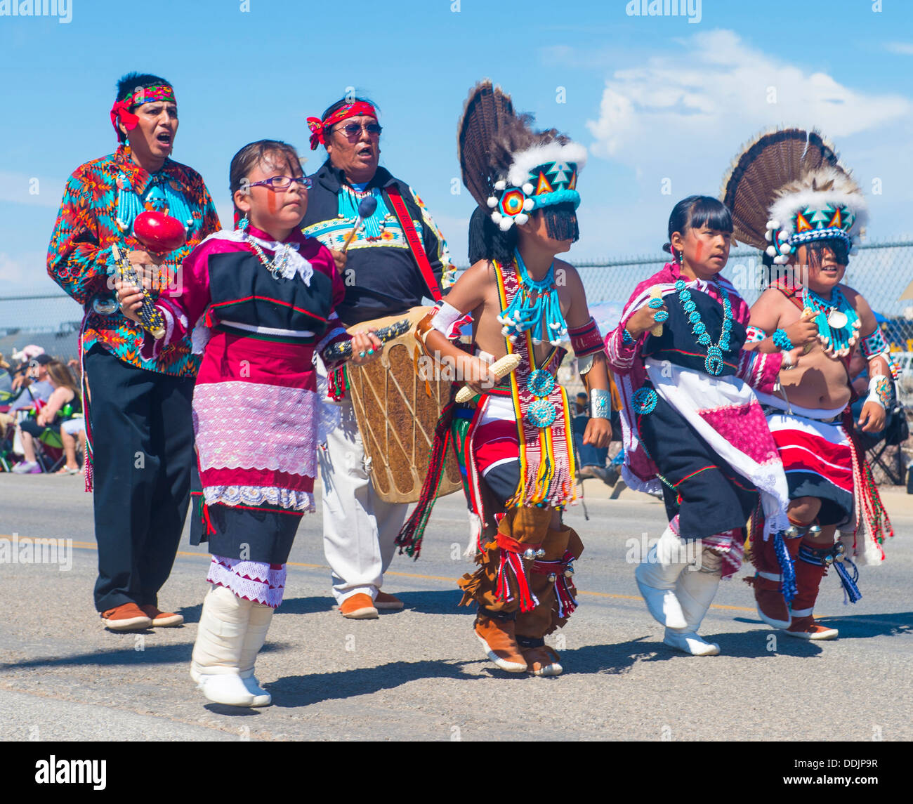 Native Americans with traditional costume participates at the 92 annual ...