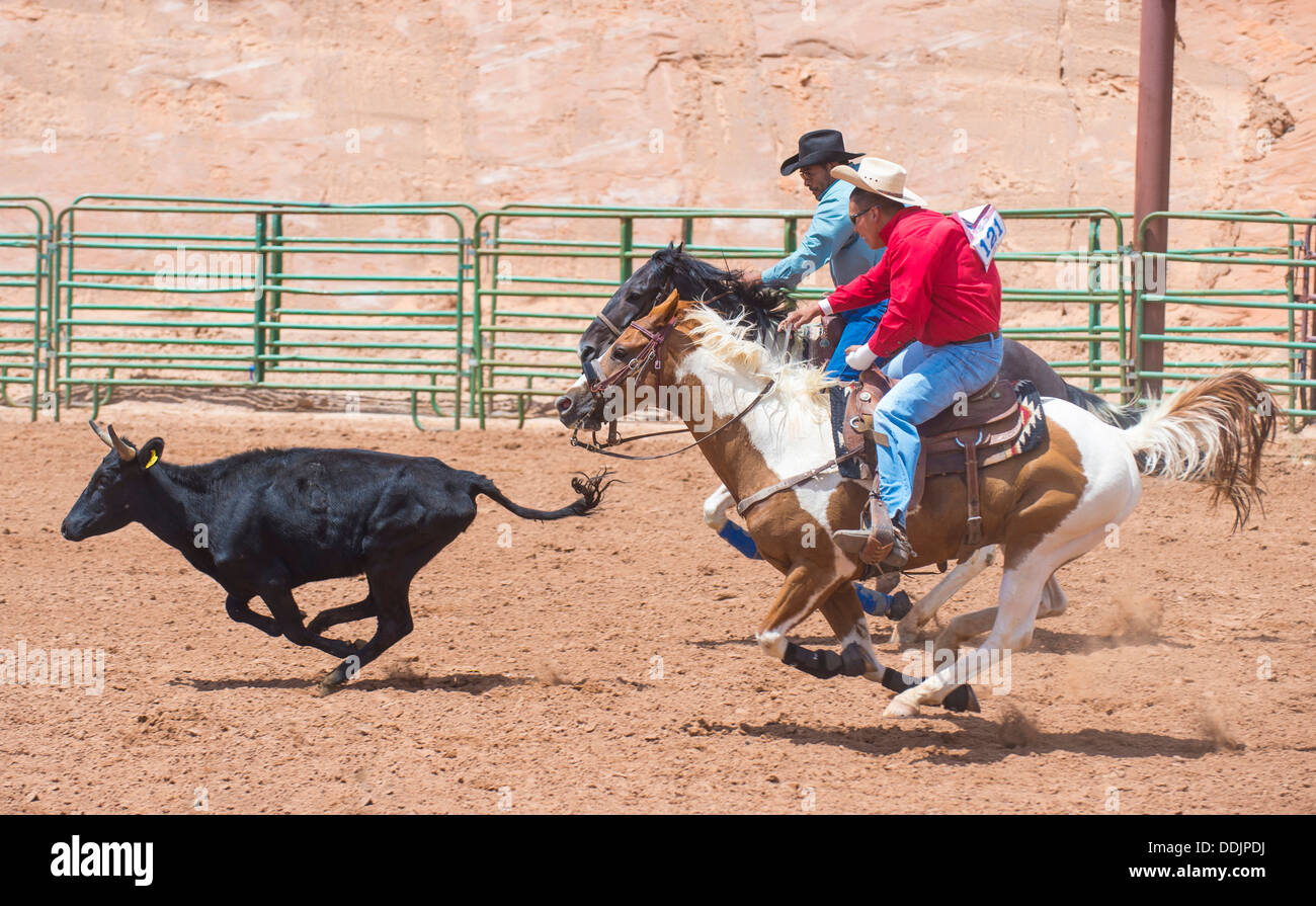Cowboys Participates in a Steer wrestling Competition at the 92nd ...