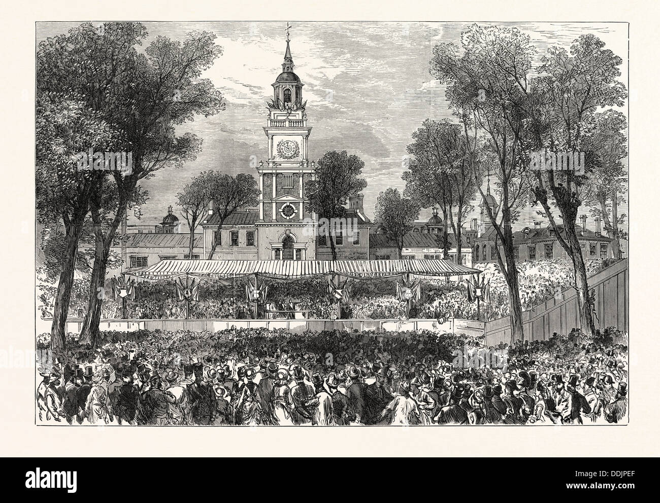 THE AMERICAN CENTENNIAL FESTIVAL: INDEPENDENCE HALL, PHILADELPHIA, ON ...