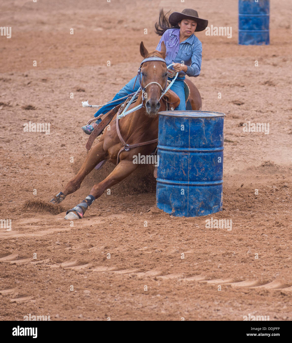 Wyoming rodeo barrel racing hi-res stock photography and images - Alamy