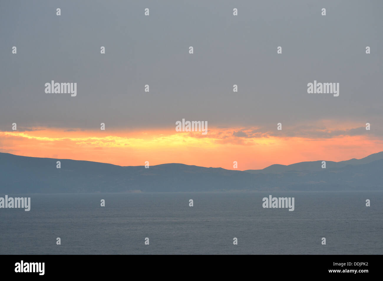 Ohrid Lake sunset Stock Photo - Alamy