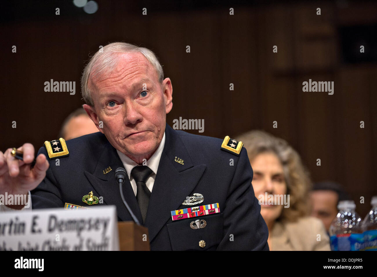 US Chairman of the Joint Chiefs General Martin Dempsey during a hearing ...