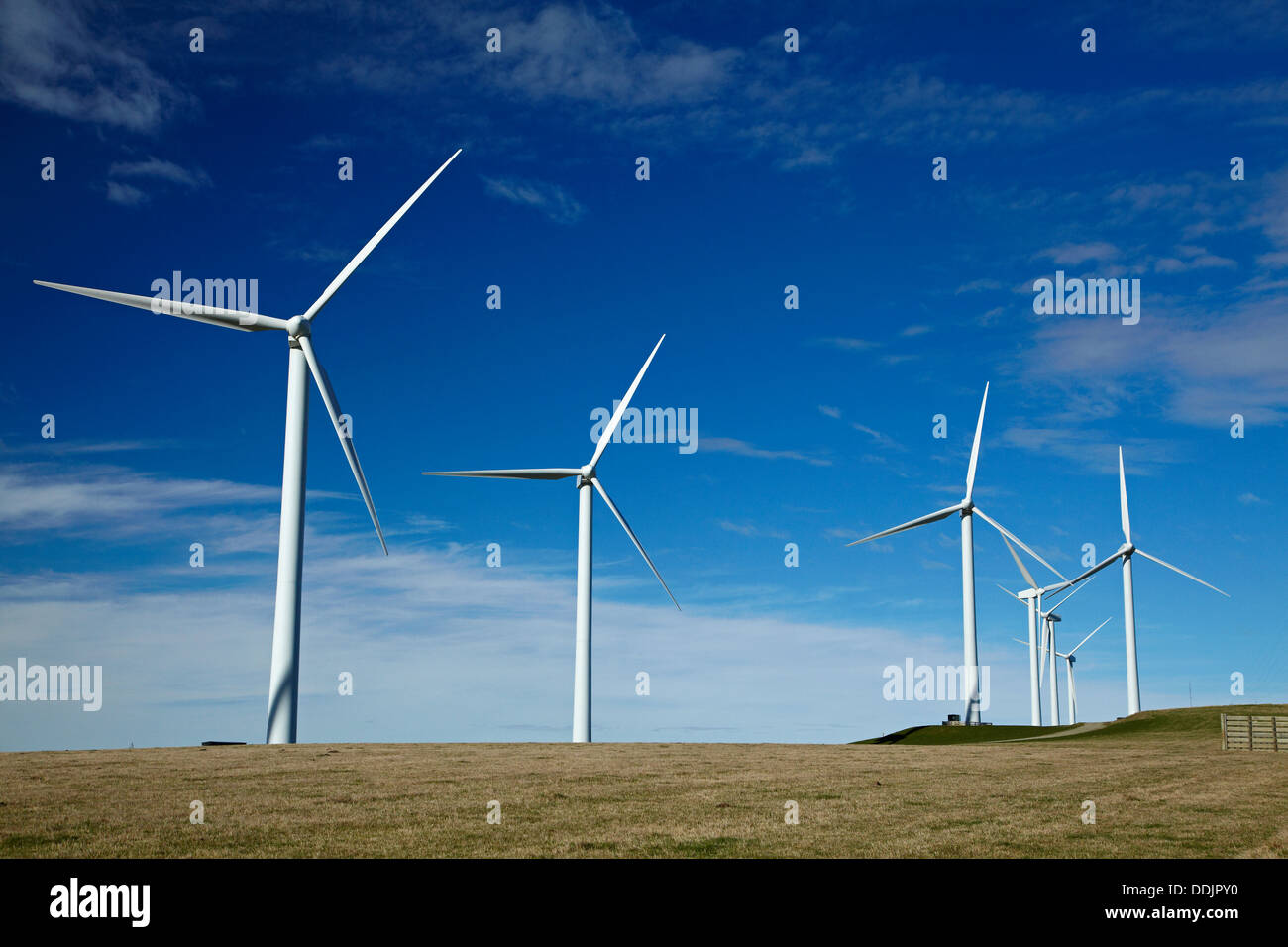 Wind turbines at mt stuart wind farm hi-res stock photography and ...