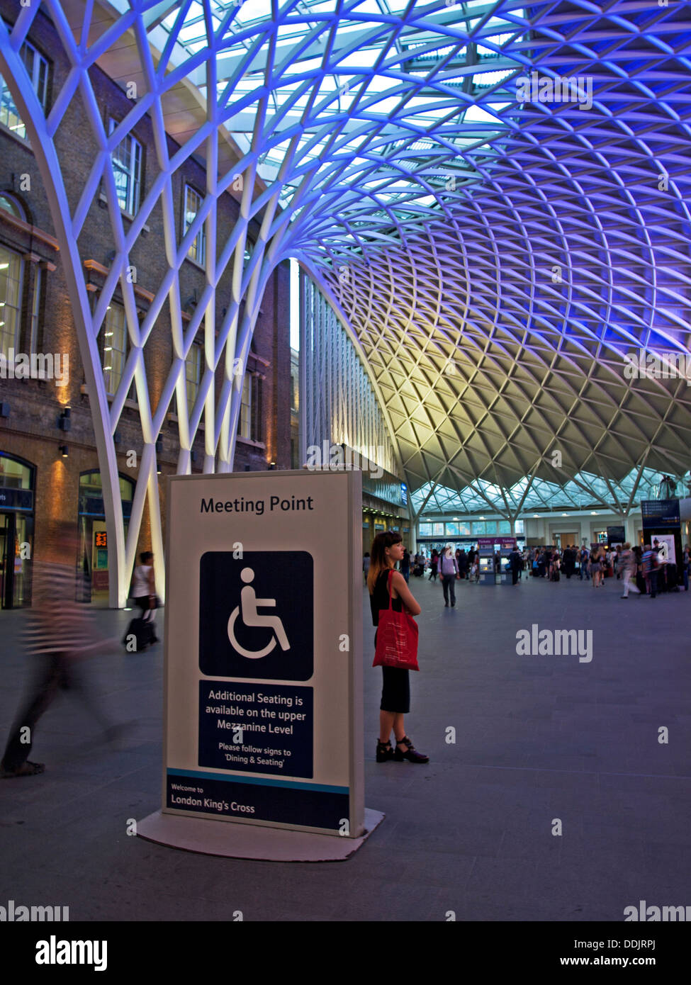 View of the steel lattice-work roof structure engineered by Arup, on ...