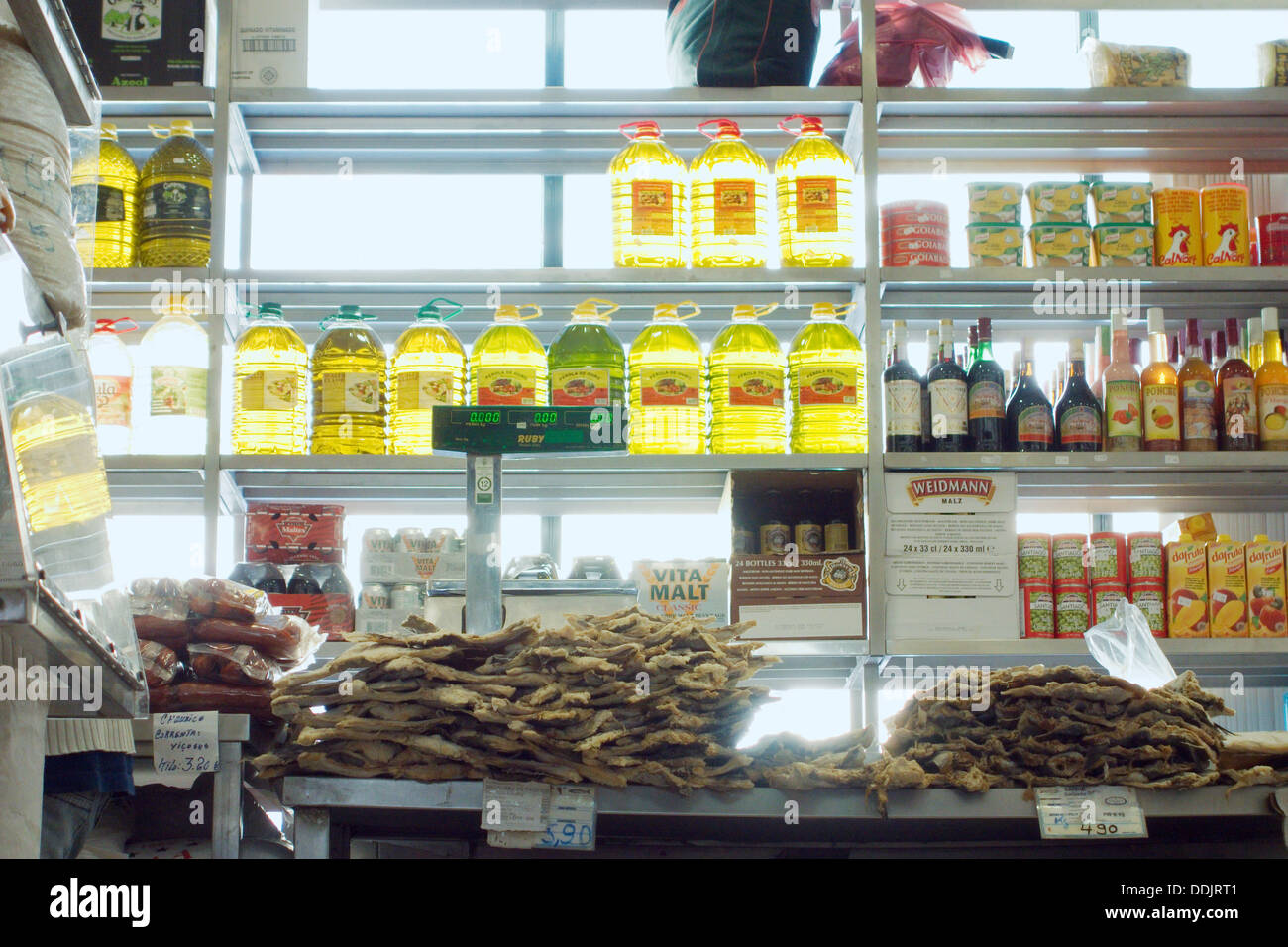 Grocery store inside Ribeira market Stock Photo - Alamy