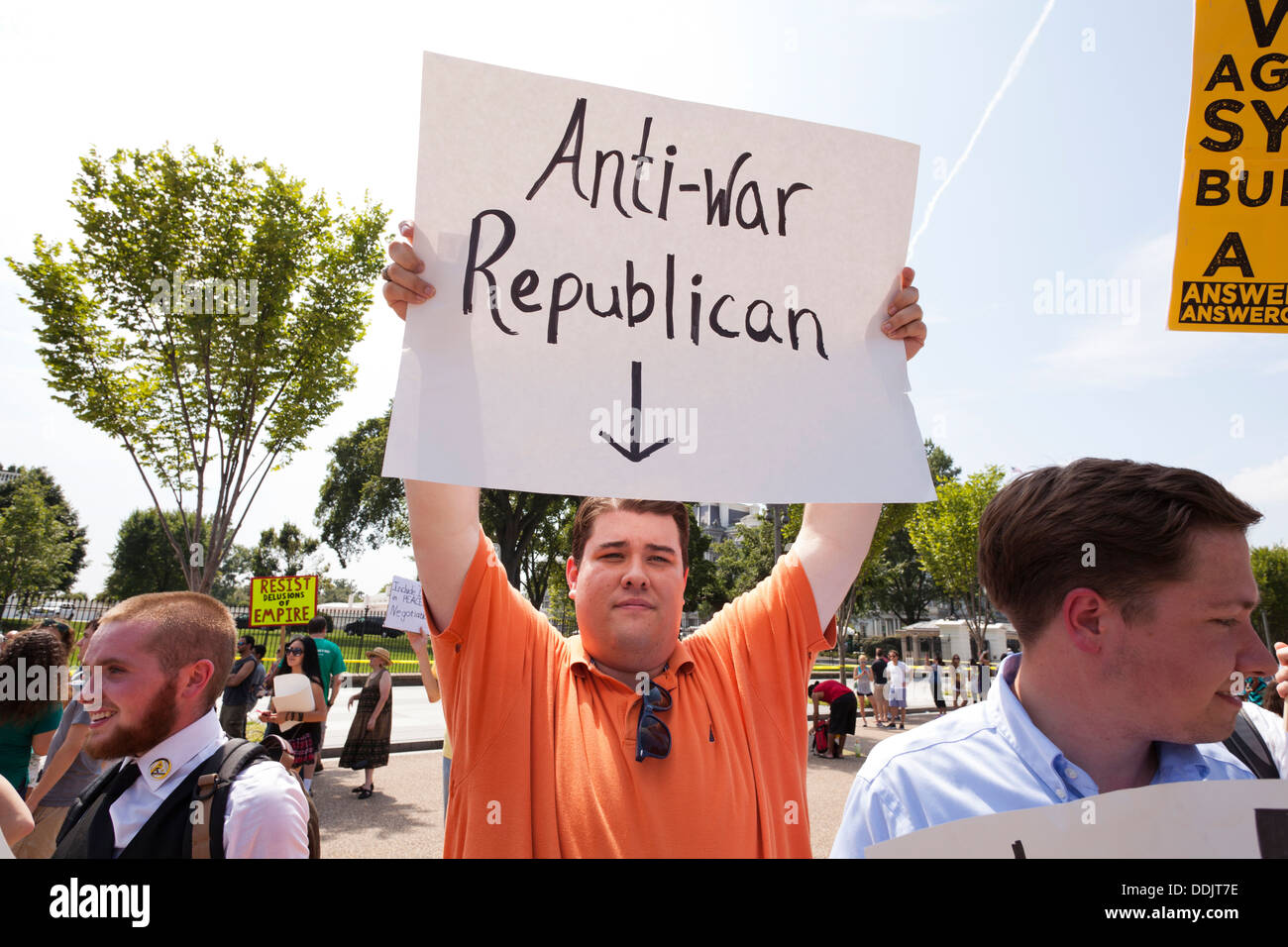 Syrian war opponent on protest Stock Photo - Alamy
