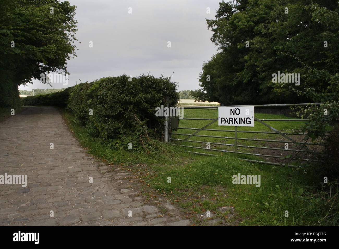 no parking sign on gate. Roche Abbey, Maltby, Rotherham, South ...
