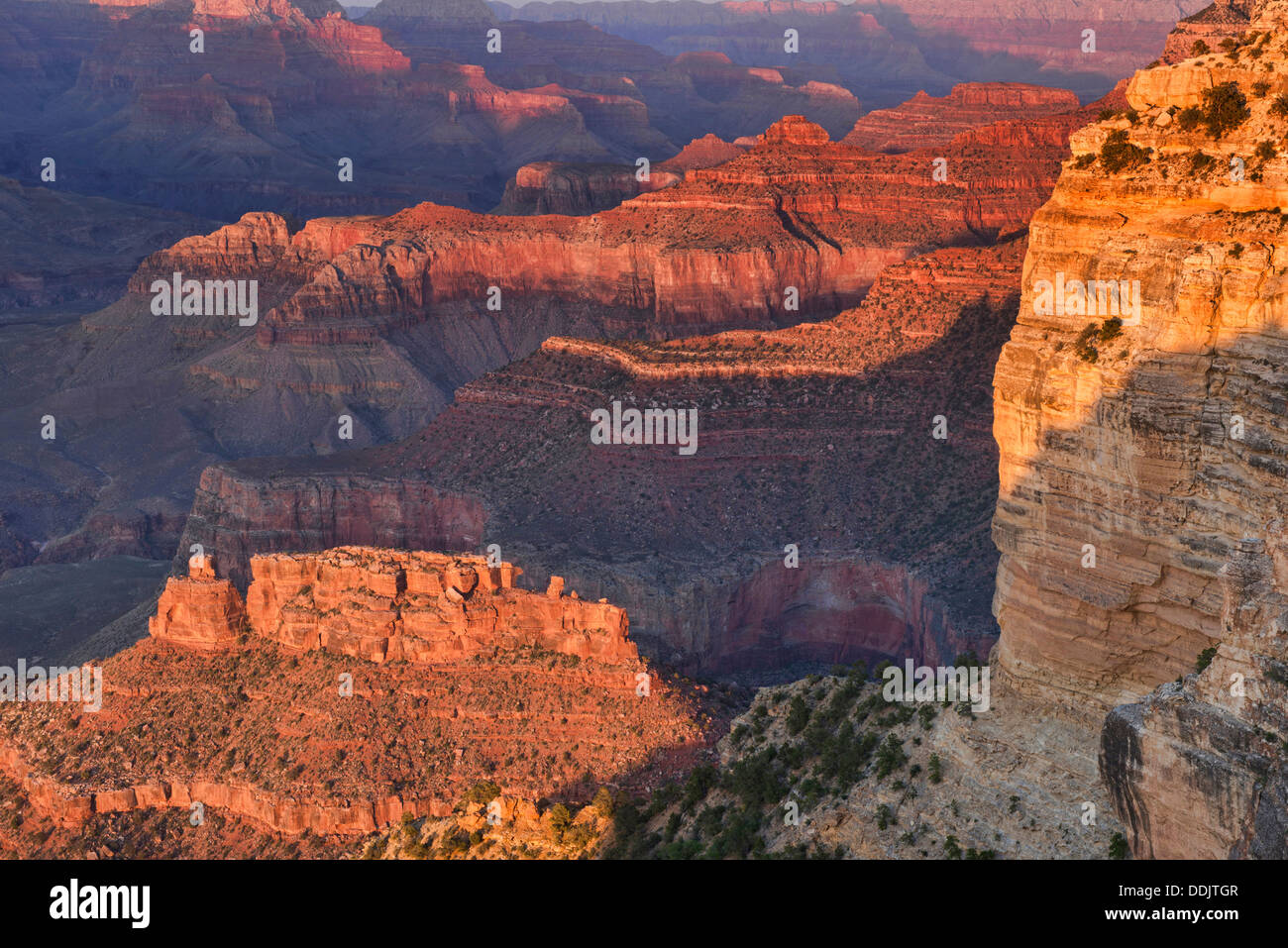 sunset at Hopi Point, Grand Canyon National Park, Arizona Stock Photo ...