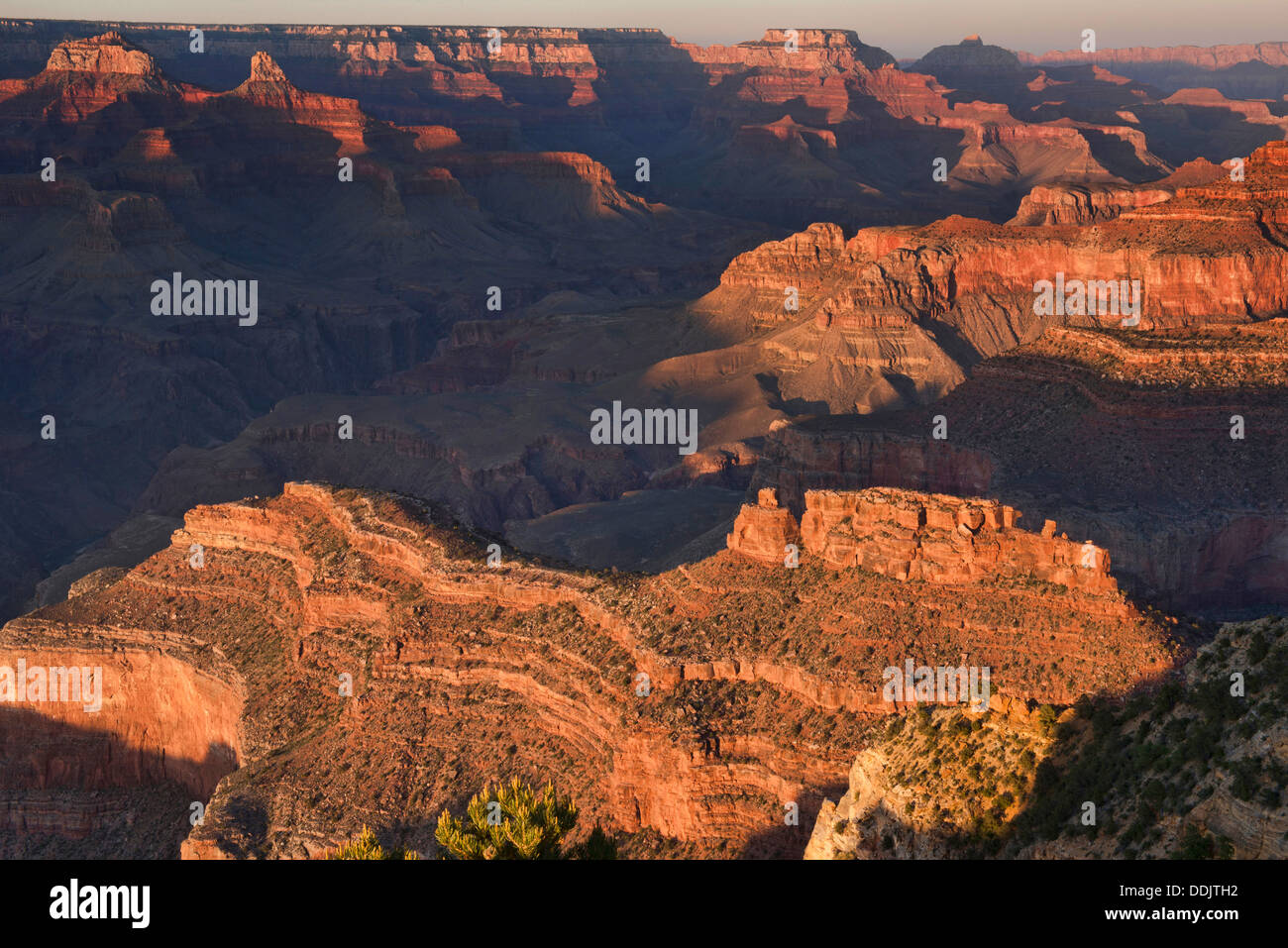 sunset at Hopi Point, Grand Canyon National Park, Arizona Stock Photo ...