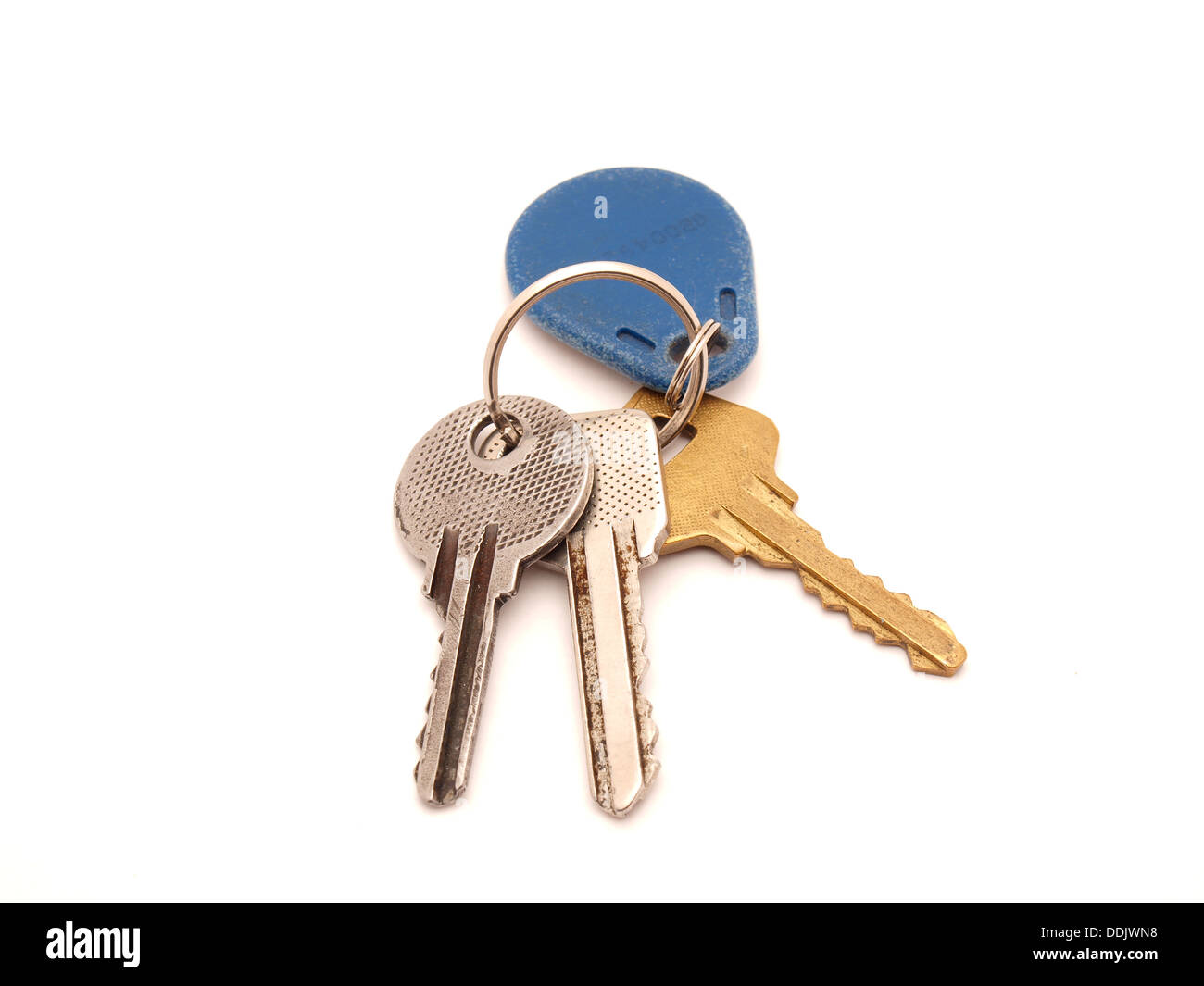 Keys on a white background Stock Photo - Alamy