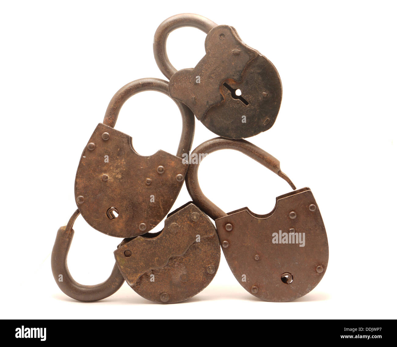 Old locks on metal Cut Out Stock Images & Pictures - Alamy