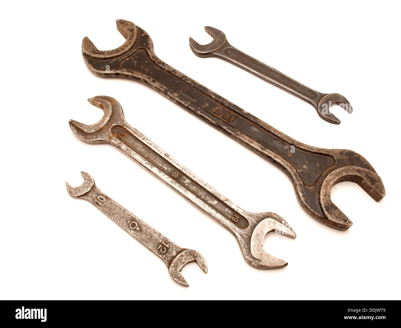 Wrenches on a white background Stock Photo - Alamy