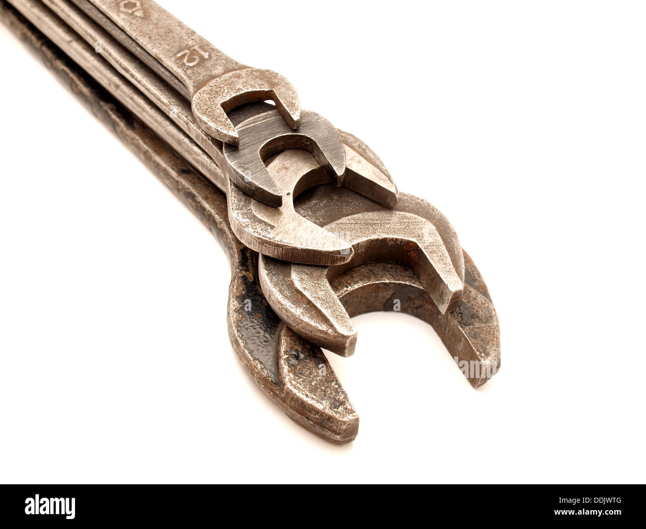 Wrenches on a white background Stock Photo - Alamy