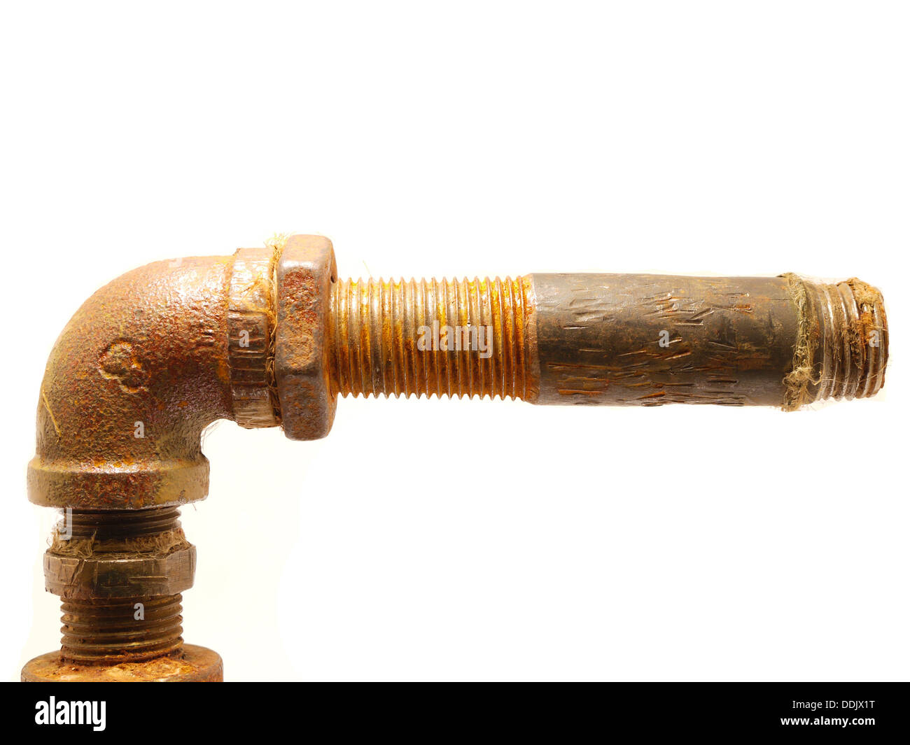 Old a pipe on a white background Stock Photo - Alamy